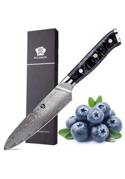 Wildmok Damascus Paring Knife 35 Inch Japanese 67 Layers