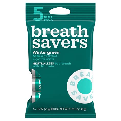 Breath Savers Sugar Free Mints Wintergreen 5 Pack