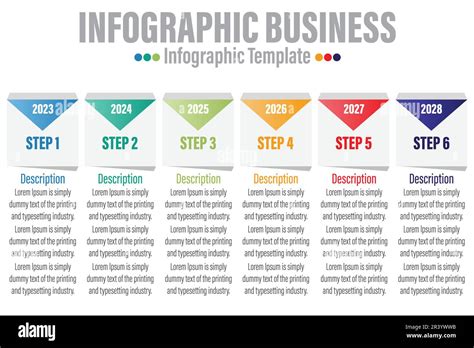 Timeline 6 Steps Six 6 Option Shape Table Chart Elements With Steps Road Map Options Milestone