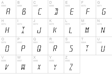 FontsMarket Com Details Of LED 16 Segment 2 Italic Font