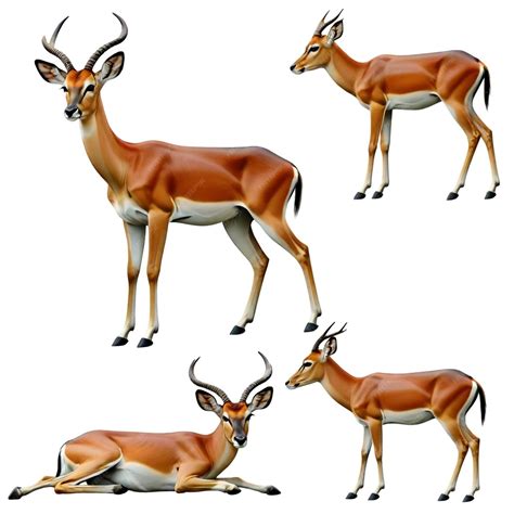 Premium Vector Impala Vector Set White Background Isolated A High Quality