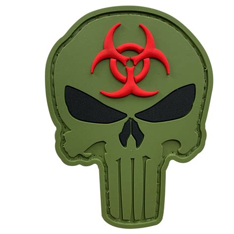 Green Biohazard Skull