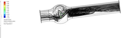 Solidworks Flow Simulation Cut Plot And Flow Trajectory Is Black Its Weird Because My Preview