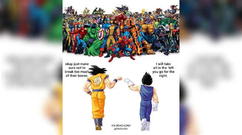 Goku And Vegeta Fist Bump Make Sure Not To Break Too Much Of Their