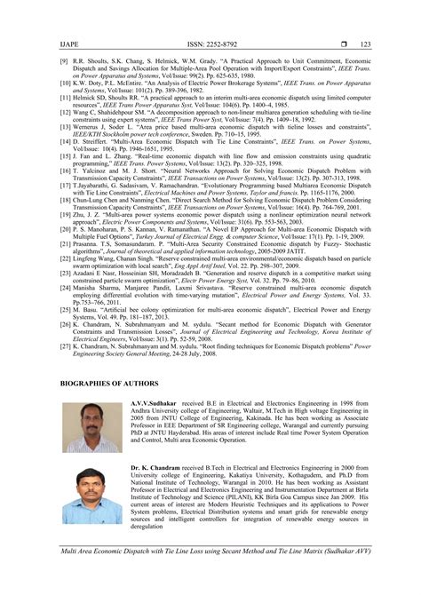 Multi Area Economic Dispatch Using Secant Method And Tie Line Matrix Pdf