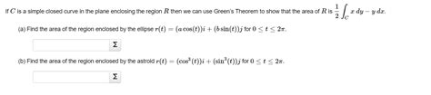 solved if c is a simple closed curve in the plane enclosing