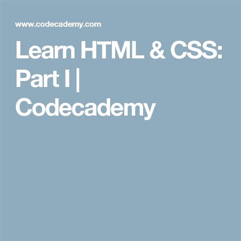 catalog home codecademy learn html learn html and css learning