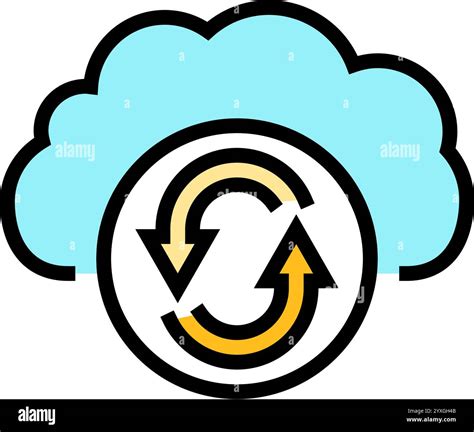 Data Synchronization Cloud Computing Color Icon Vector Illustration Stock Vector Image And Art Alamy