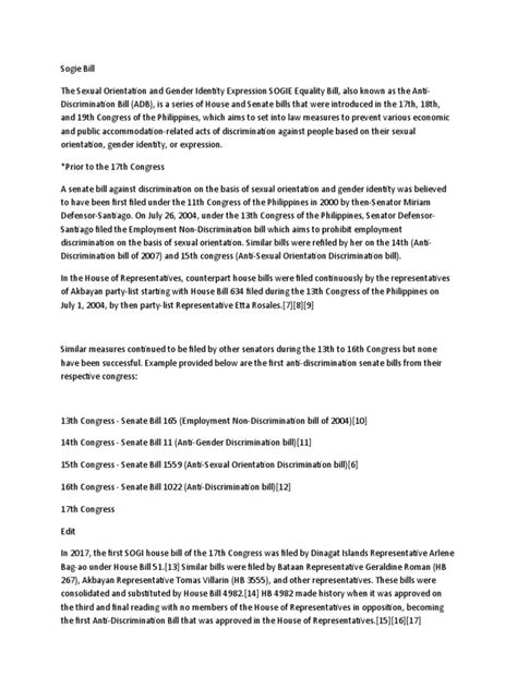Sogie Bill Pdf Philippines Government