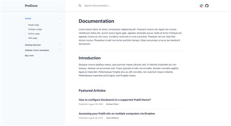 Prodocs Theme Advanced Documentation And Knowledge Bases