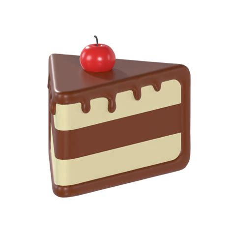 Premium Psd Slice Of Cake 3d Illustration