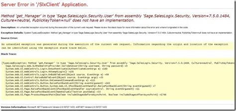 Retrieving The Manager In Saleslogix 75 Web Customer Fx