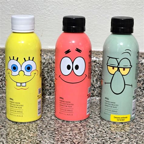Nickelodeon Dining Path Water Spongebob Squarepants Patrick Squidward Water Bottles Poshmark
