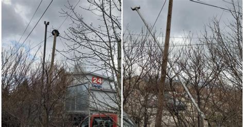 Центарот за управување со кризи на терен Се санира опасно искривен метален висок столб