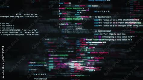 programming code background loop perfect for software development presentations tech focused