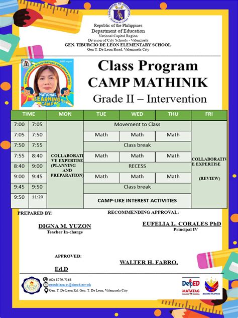 Nlc Class Program Pdf Teachers Lesson Plan