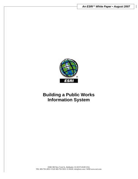 pdf building a public works information system esri media files