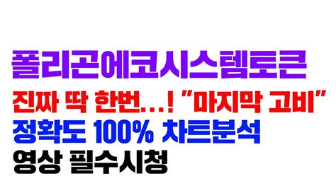 폴리곤에코시스템토큰 긴급 1월말~2월초 이것만 나와주면 그때부터 출발 정확도 100 차트분석 영상 필수시청