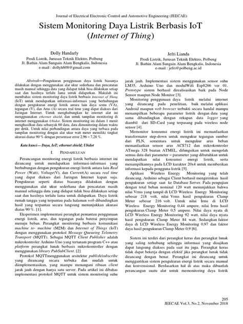 Sistem Monitoring Daya Listrik Berbasis Iot Pdf