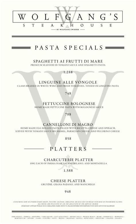 Wolfgang Steakhouse Philippines Menu And Prices September 2024 Philmenu