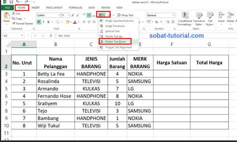 Cara Membuat Tulisan Vertikal Di Excel Sobat Tutorial