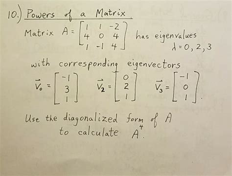 Solved 10 Rowers A Matrix Matrix A2 4 04 Has Eigenvalues I