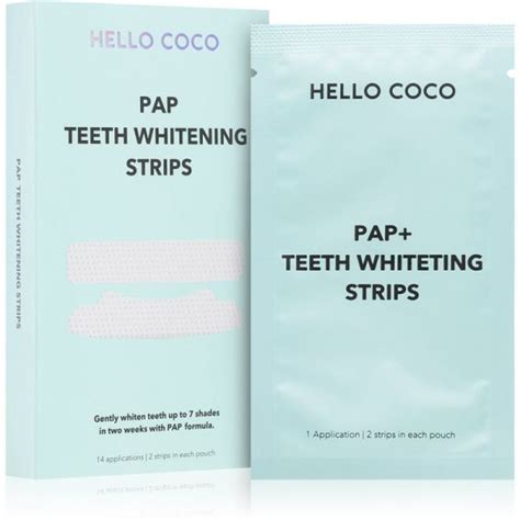 Hello Coco Pap Teeth Whitening Strips Tiras De Branqueamento Para
