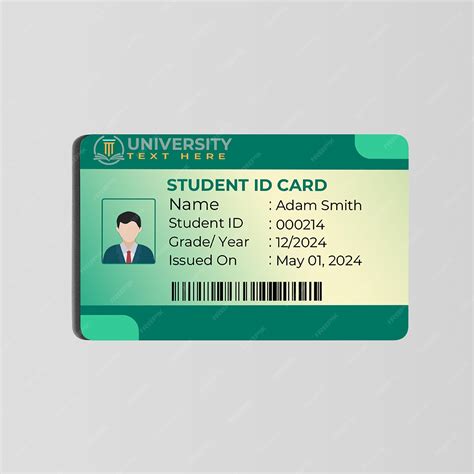 Premium Vector Id Card For College Students Vector Template Design