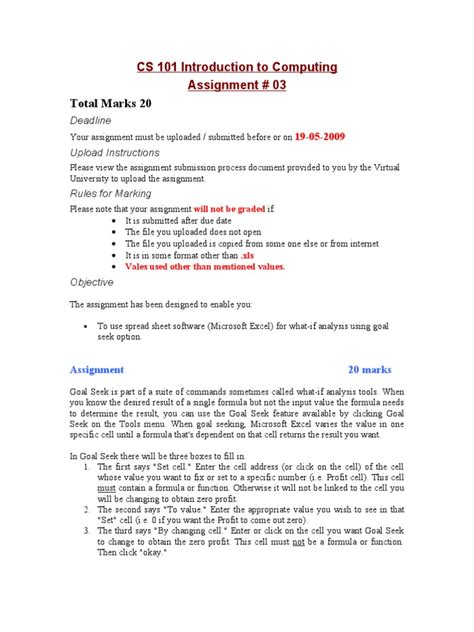 spring 2009 cs101 3 pdf microsoft excel software