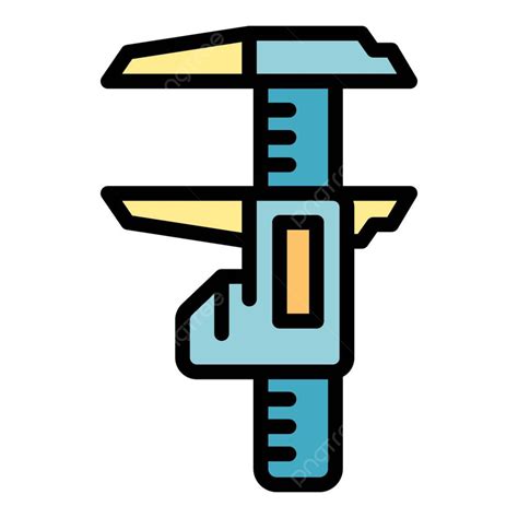 Digital Caliper Clipart Hd PNG Digital Caliper Icon Color Flat Engineering Object Digit PNG