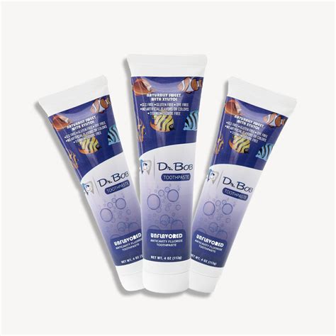 Dr Bob Unflavored Toothpaste 3 Pack Dr Bob Oral Care