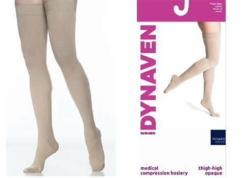 Sigvaris 972n Dynaven Closed Toe Thigh High Compression Stockings Size