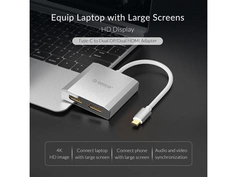 ORICO USB C To Dual Displayport Adapter USB 3 1 Type C To Dual Displayport DP Adapter 4K 60Hz