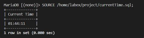Learn Sql Print Current Time In Mysql Labex