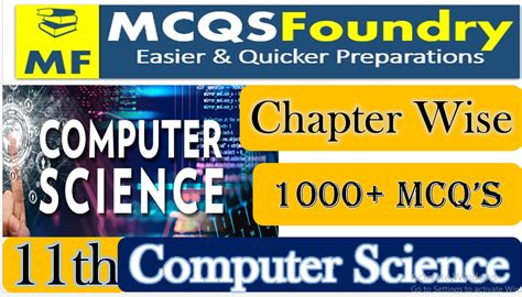 11th Computer Science Mcqs With Answers Chapter No 1 1st Year
