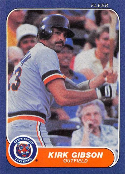 1986 Fleer 226 Kirk Gibson Vg Detroit Tigers Under The Radar Sports