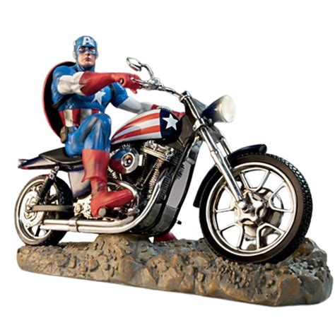 Captain America And Motorcycle MẪu In 3d