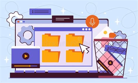 Website Optimization Concept Files With Folders On Laptop Screen