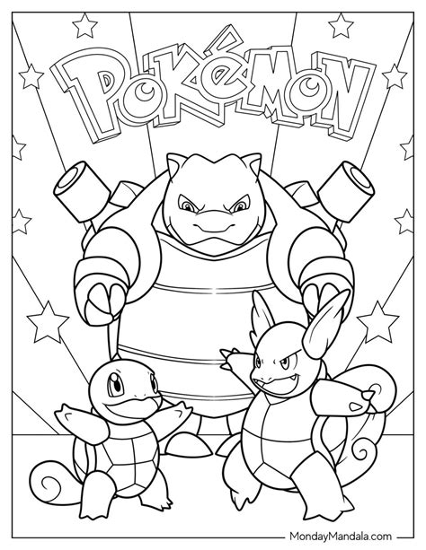 20 Blastoise Coloring Pages Free Pdf Printables Pokemon Coloring