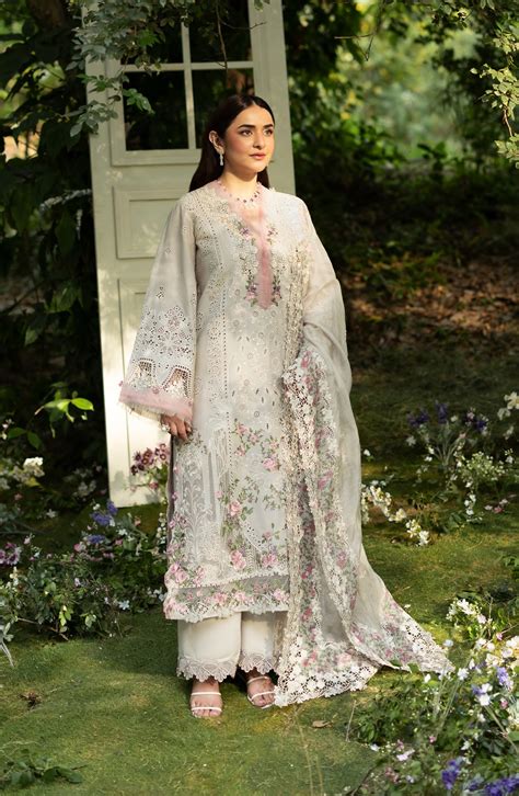 Elaf Luxury Embroidered Lawn Unstitched 3 Piece Suit Elq 1a El26un