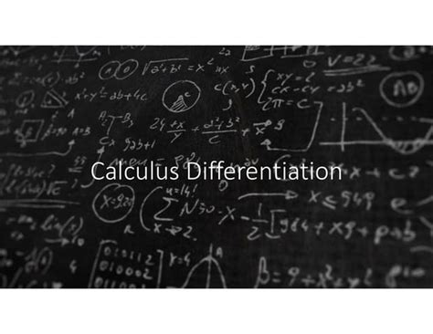 Calculus Differentiationpdf