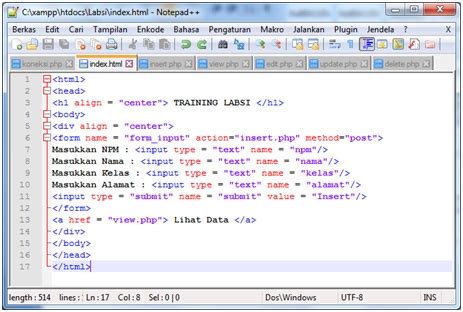 Catatan Abu Abu Membuat Program Koneksi Pada PHP