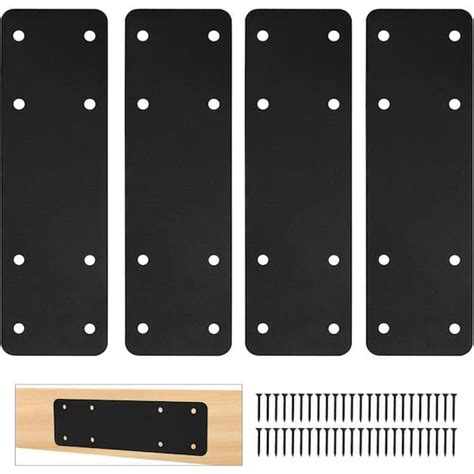 Kiwdzfu 10x3 12 Gauge Steel I Shape Mending Plate Nail Stop Nail Plate 4 Pack Heavy Duty Pergola