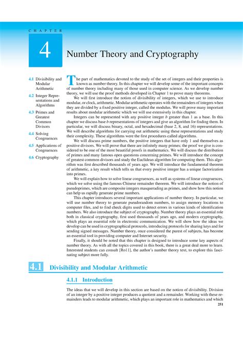 Chapter 04 Number Theory And Cryptography 4 CHAPTER Number Theory And Cryptography 4 And
