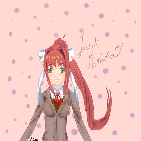 Monika Ddlc Fanart By Miondrawing On Deviantart