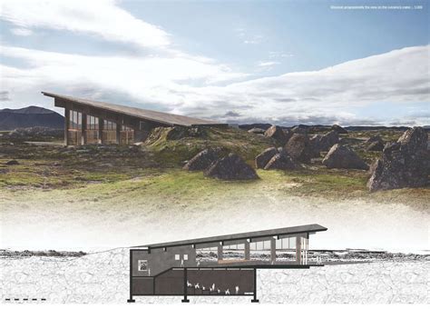 Architecture Project Geothermal Retreat Within Volcanic Crater Overlooking Hot Springs