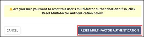 resetting a user s multi factor authentication mfa