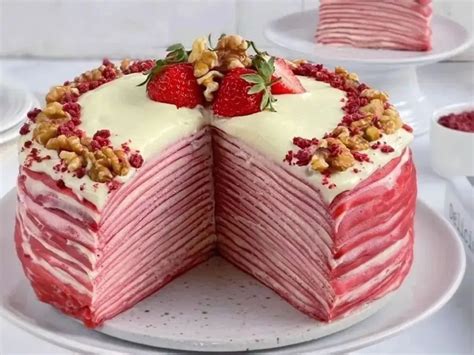 Resep Dan Cara Membuat Red Velvet Mille Crepes Cake Ide Cemilan Untuk