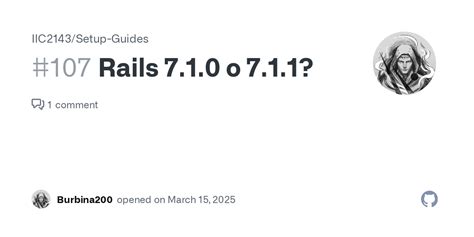 rails 7 1 0 o 7 1 1 · issue 107 · iic2143 setup guides · github