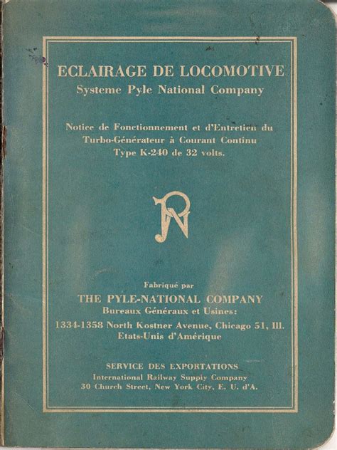 Turbo Dynamo K 240 Pyle National Company Pdf